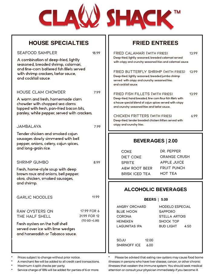 Claw Shack Cajun Seafood Restaurant San Jose